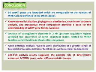 Understanding the role of the wrky gene family under stress in ...