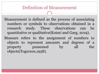 Understanding the Scales of Measurement | PPT
