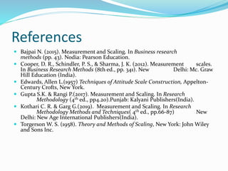 Understanding the Scaling in Research | PPT