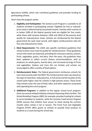 Understanding the School Lunch Program in the USA - A Comprehensive ...