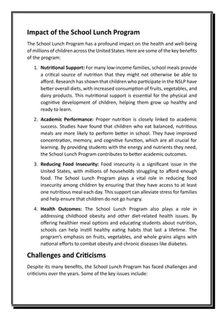 Understanding the School Lunch Program in the USA - A Comprehensive ...