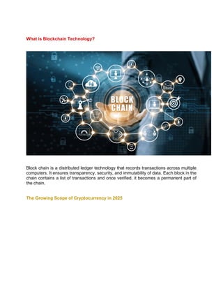 Understanding the Scope of Crypto currency and Block chain Technology ...