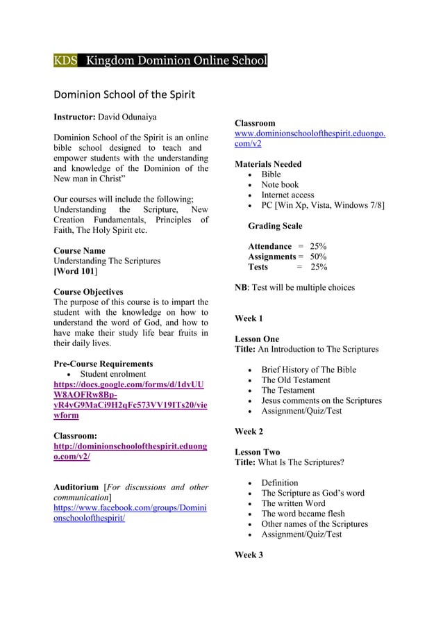 Understanding the scriptures course outline | PDF | Christianity ...