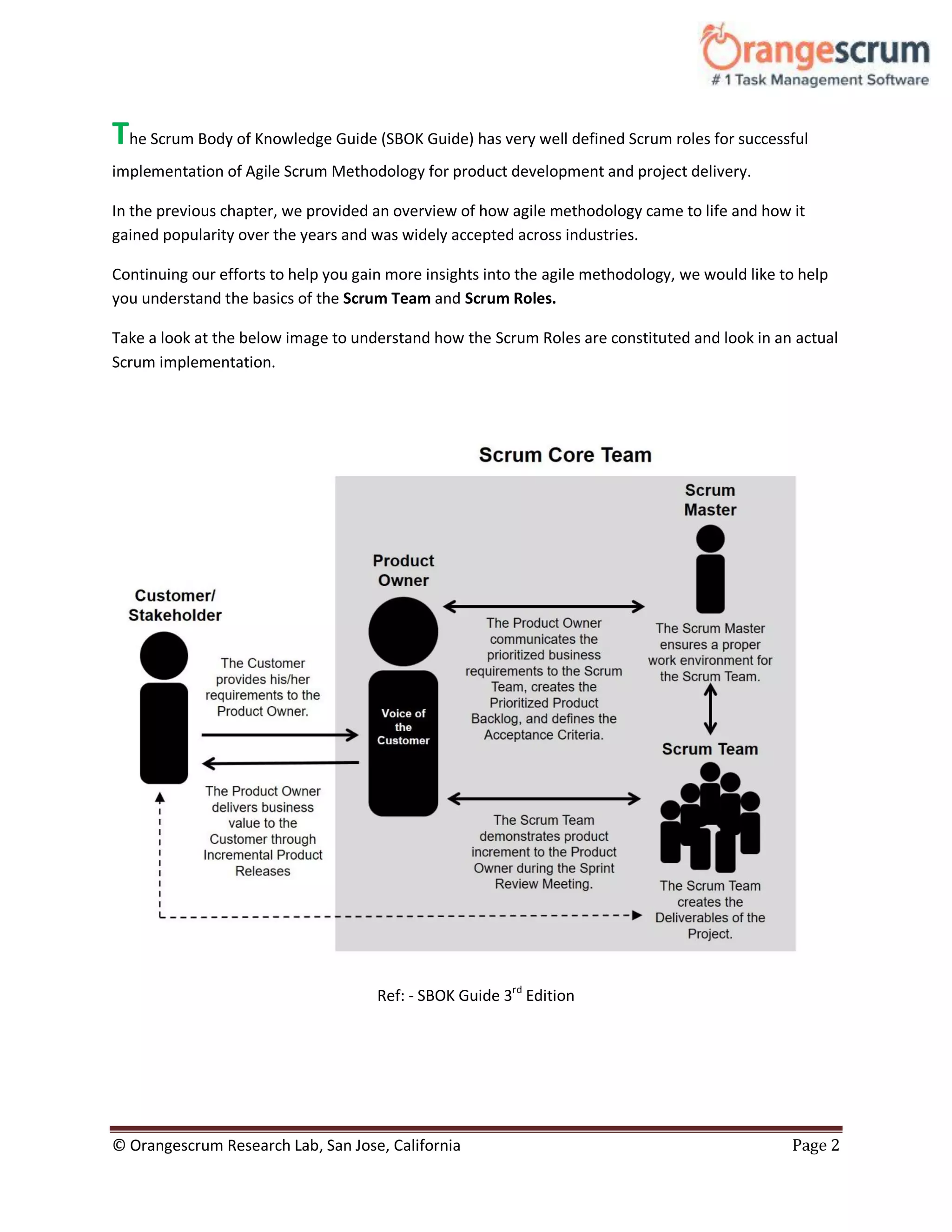 Understanding the Scrum Team and Scrum Roles | PDF