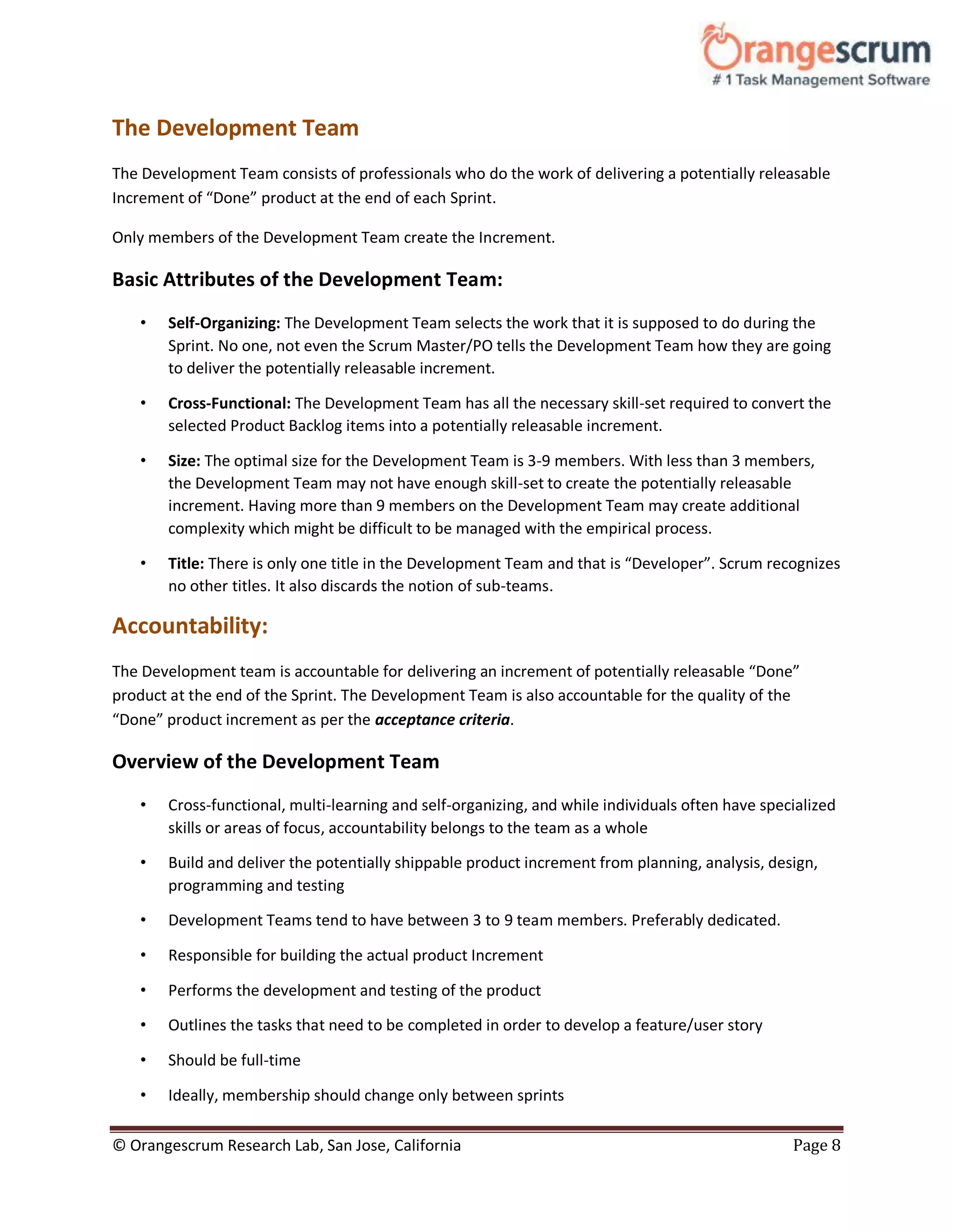 Understanding the Scrum Team and Scrum Roles | PDF