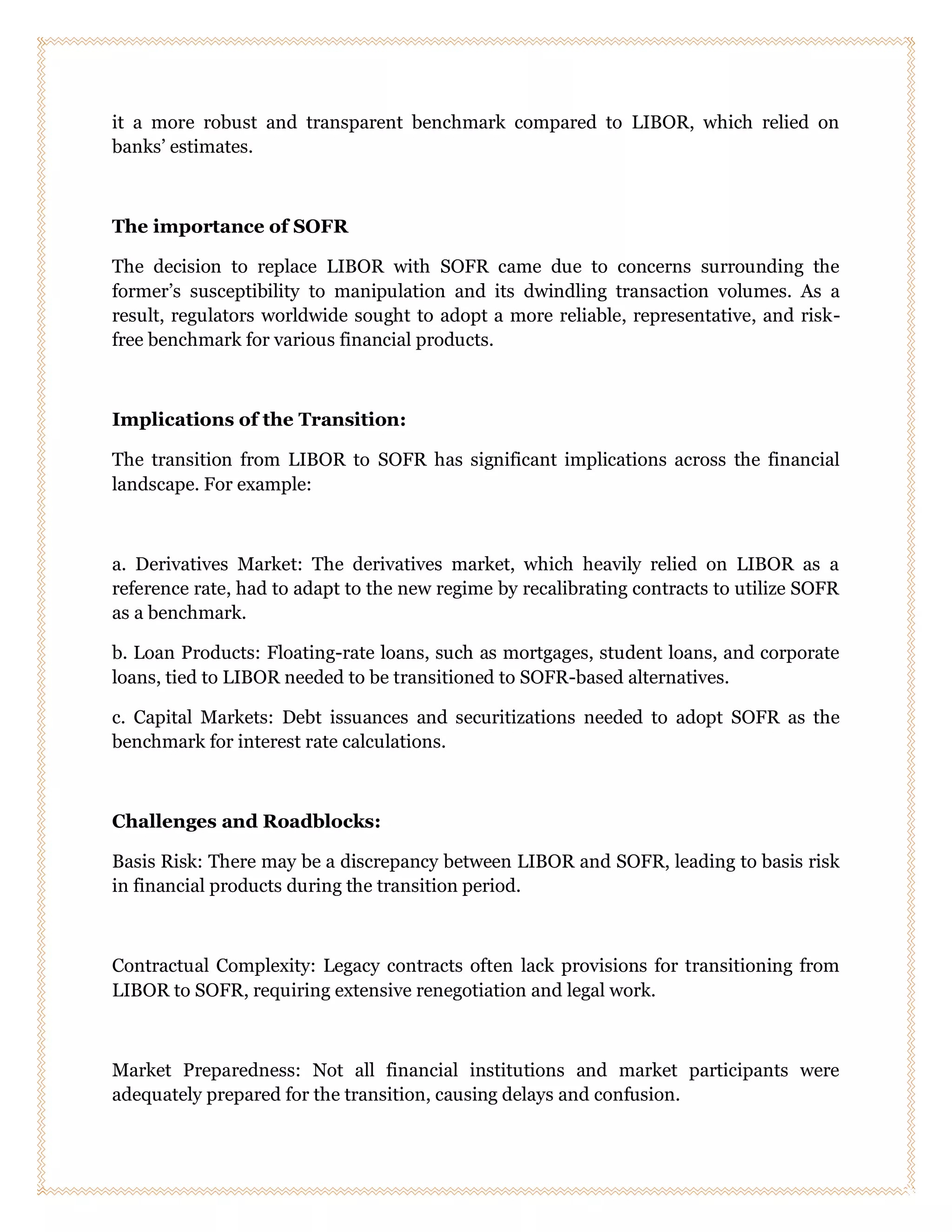 Understanding the Secured Overnight Financing Rate (SOFR) | PDF