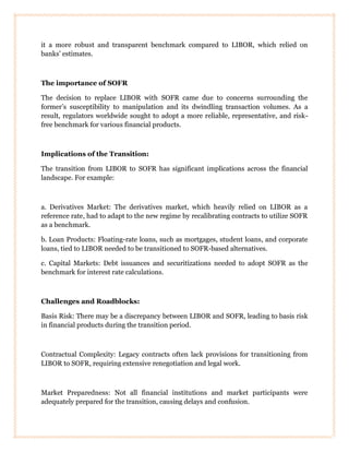 Understanding the Secured Overnight Financing Rate (SOFR) | PDF