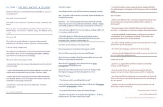 Understanding the self - lecture 2 HAND-OUT | DOCX