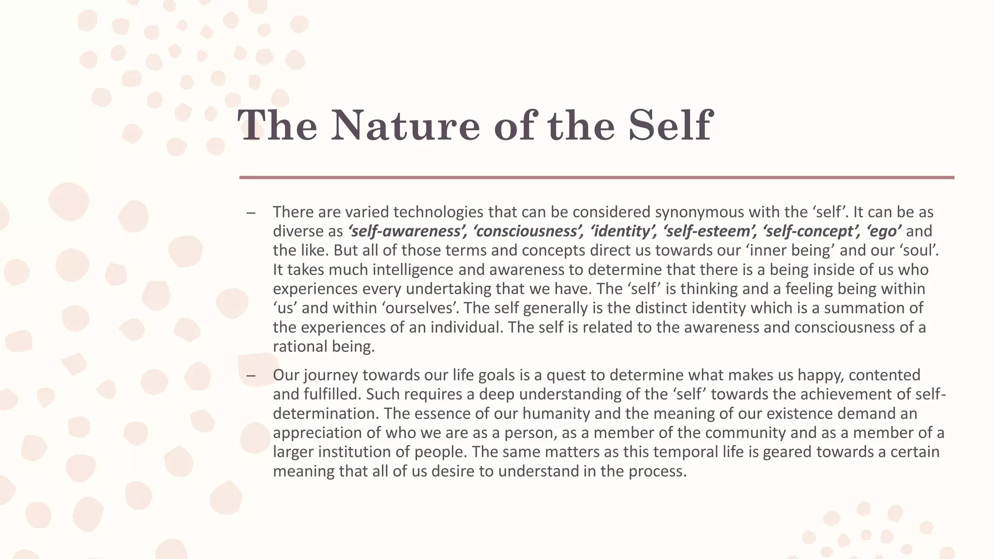 Understanding the Self - Topics 1-4 | PDF