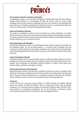 Understanding the Significance of Condolence Wreaths- A Symbol of ...