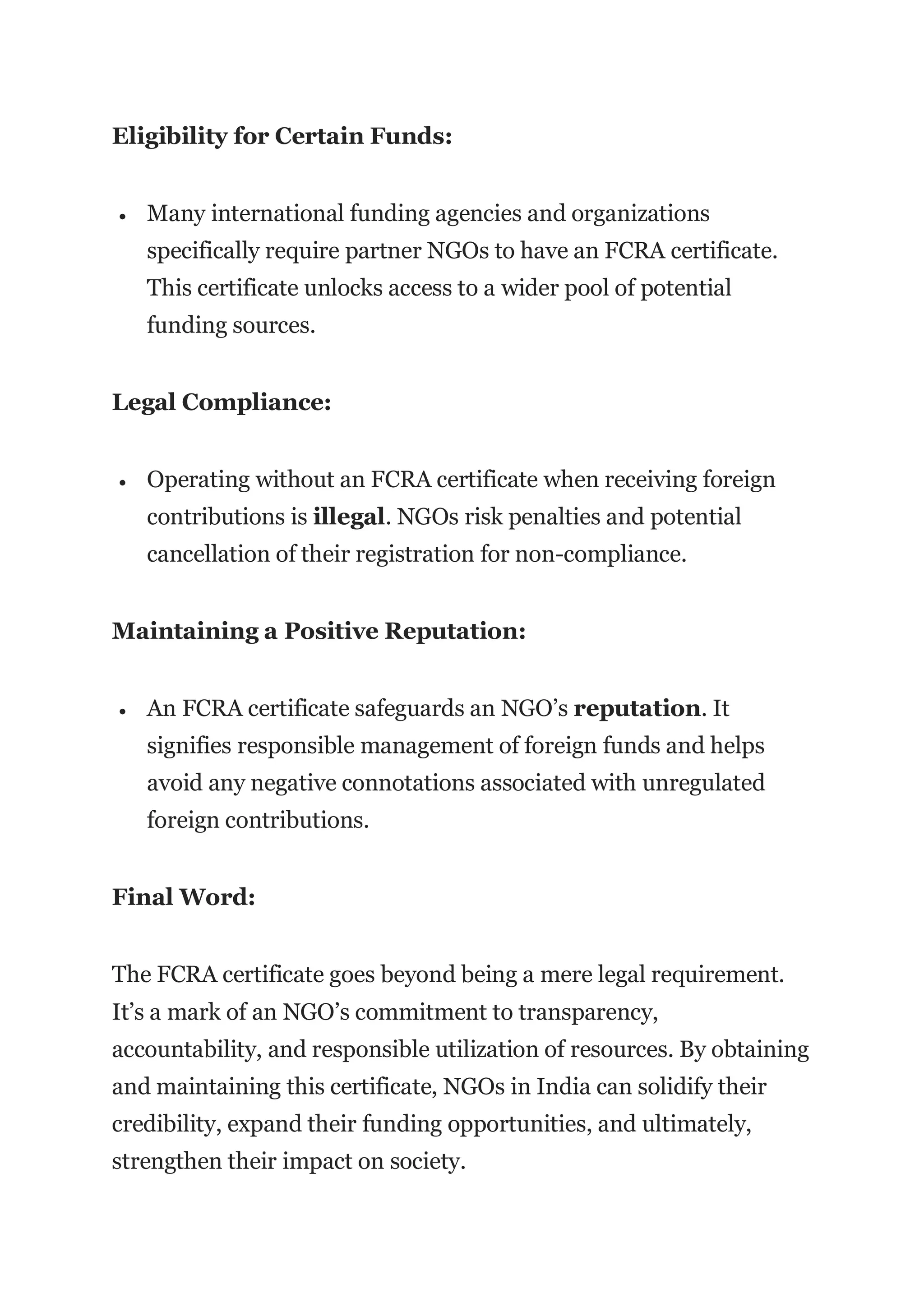 Understanding the Significance of FCRA Certificate for NGOs.pdf