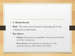 Understanding the specifications of a computer presentation.pptx