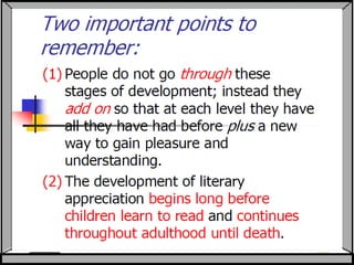 Understanding the stages of literary appreciation | PPTX
