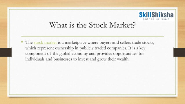 Understanding the Stock market - guide .. | PPTX