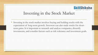 Understanding the Stock market - guide .. | PPTX