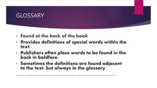 UNDERSTANDING THE TEXT FEATURES IN NON-FICTION AND SQ3R | PPT