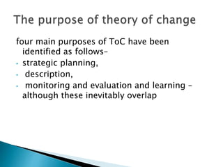 Understanding the theory of change | PPTX