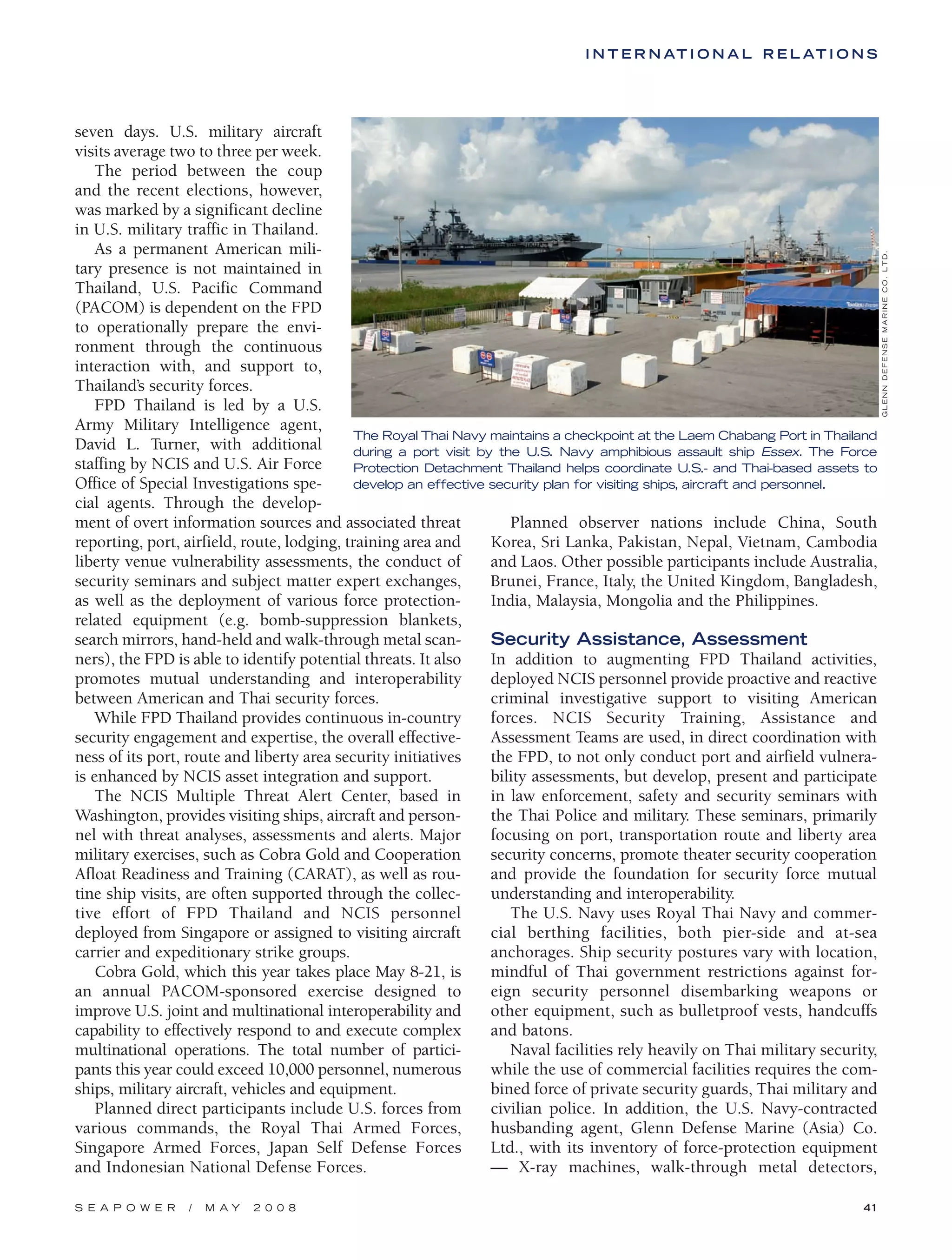 Understanding the Threat - Force Protection Detachment Thailand ...