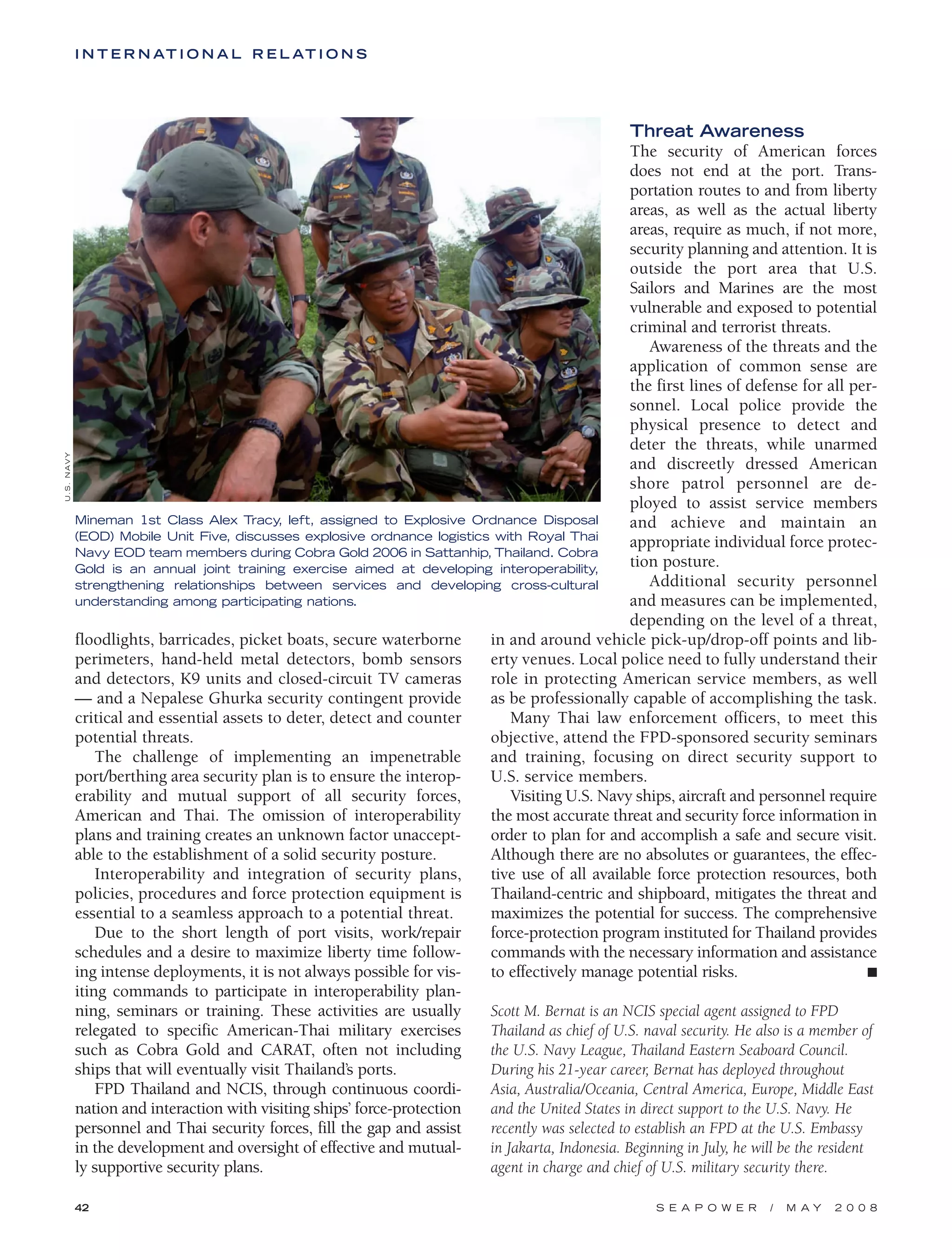 Understanding the Threat - Force Protection Detachment Thailand ...