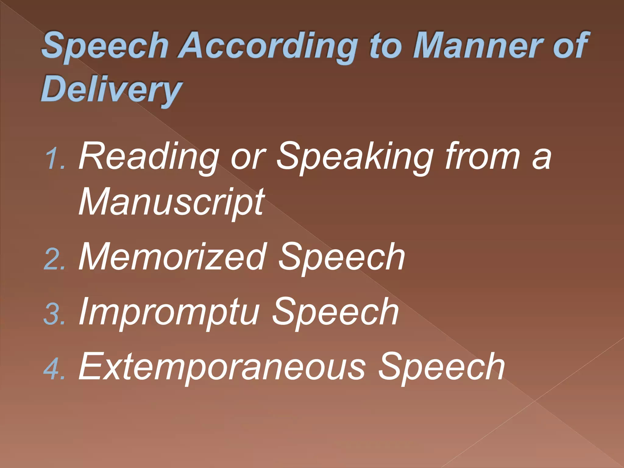Understanding the Types of speech | PPTX