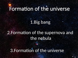 UNDERSTANDING THE ENTIRE UNIVERSE AND MORE ABOUT SCIENCE | PPTX