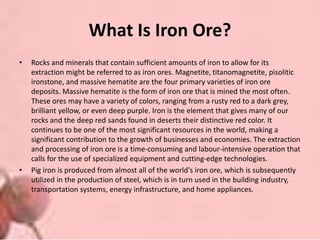 Describe the different types of Iron Ore | PPTX | Home Appliances ...