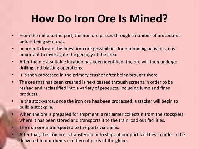 Describe the different types of Iron Ore | PPTX | Home Appliances ...