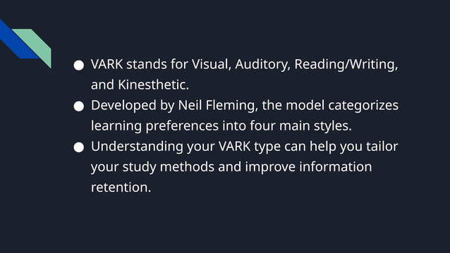 Understanding the VARK Model_ Learning Styles.pptx | Education
