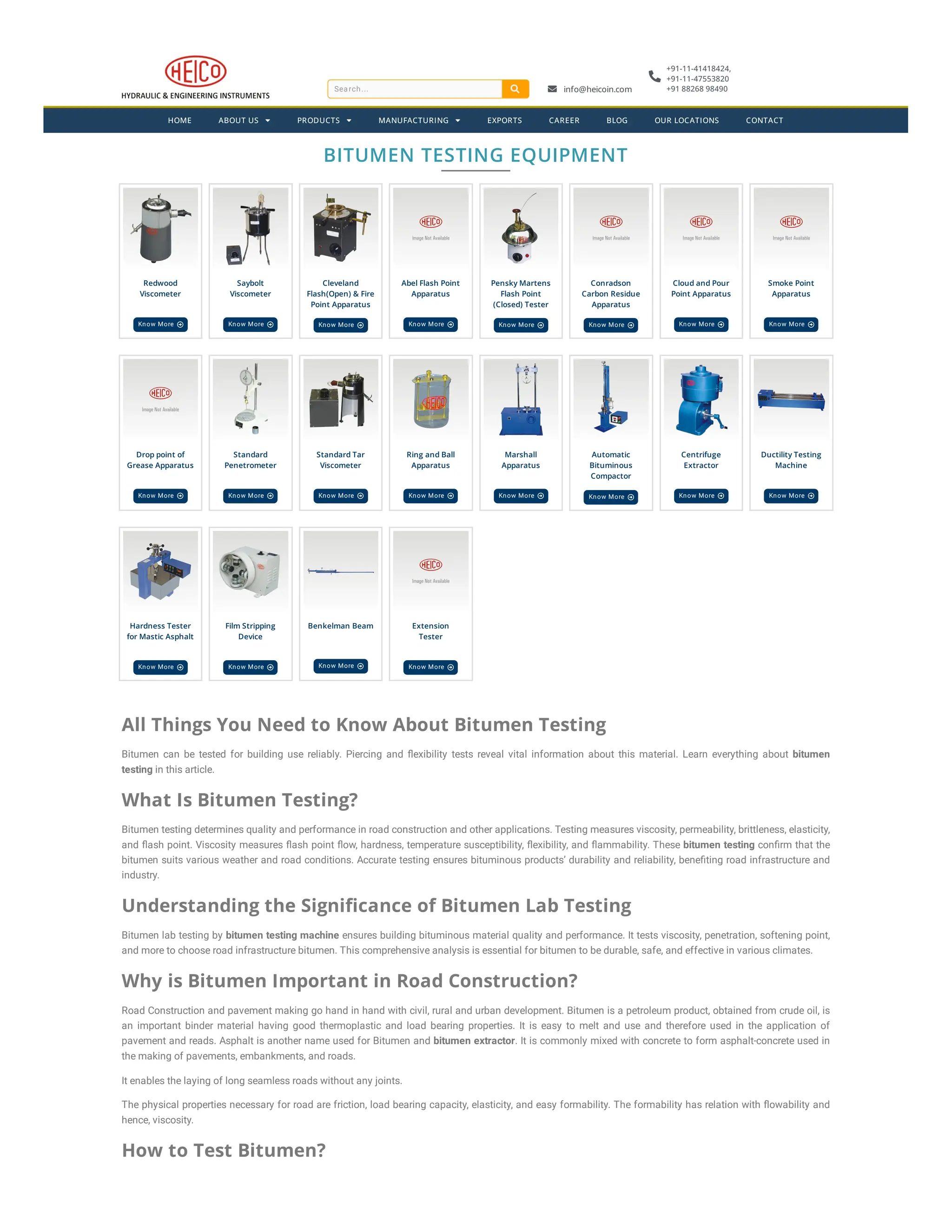 Understanding the Vital Role of Bitumen Testing in Construction | PDF