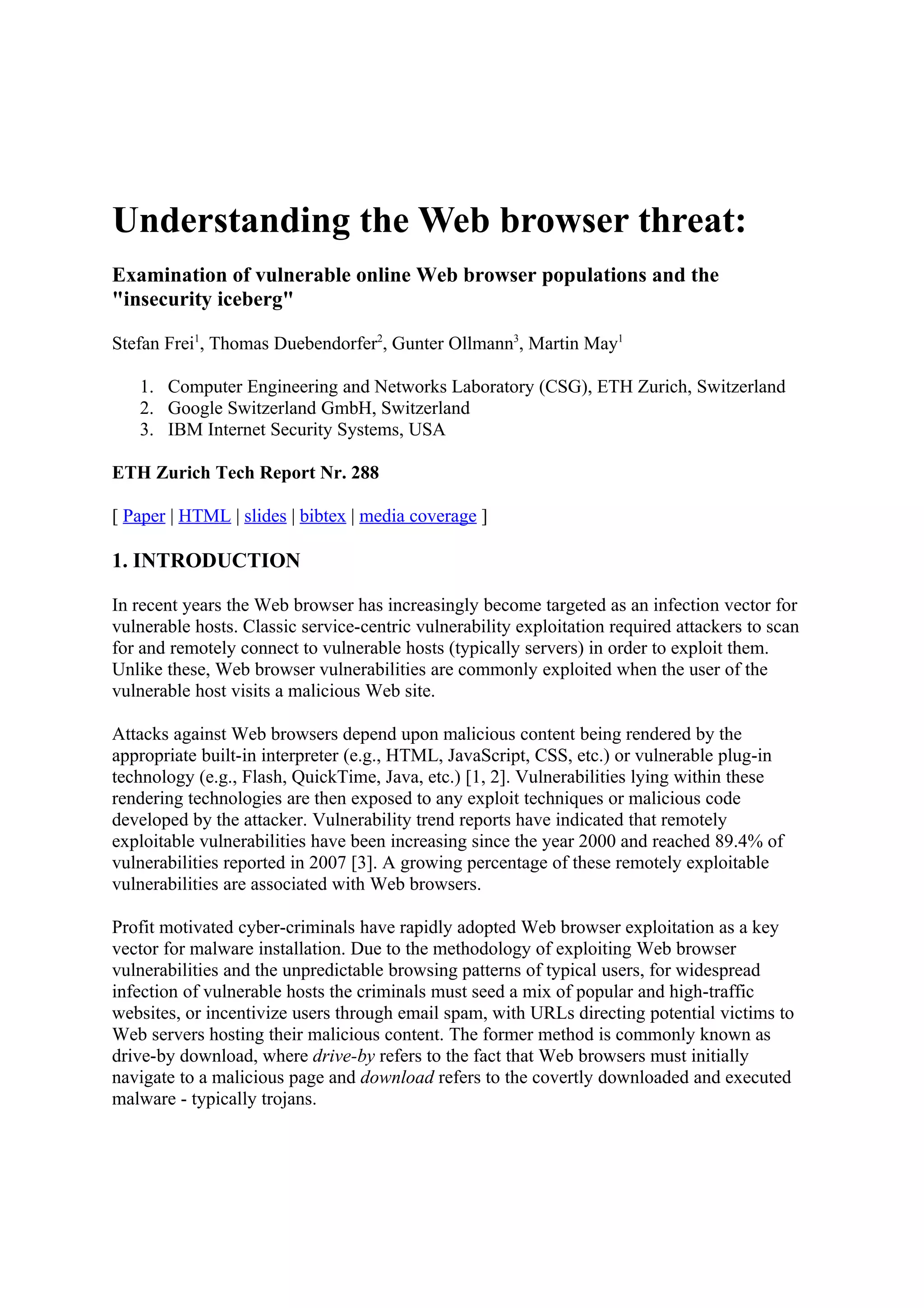 Understanding the web browser threat | DOC