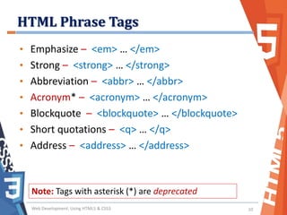 Understanding the Web Page Layout | PPTX