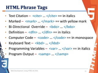 Understanding the Web Page Layout | PPTX