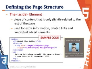 Understanding the Web Page Layout | PPTX