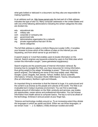 Understanding The World Wide Web | DOC