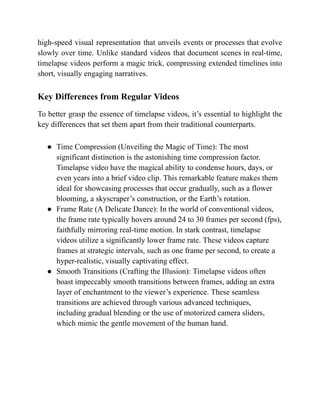 Understanding Timelapse Videos_ Meaning, Differences, Creation ...