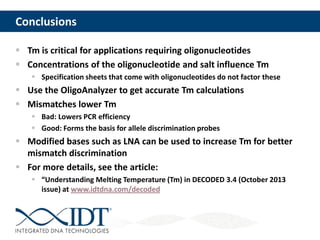 Understanding Melting Temperature (Tm) | PPTX