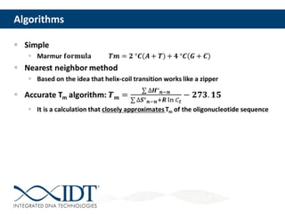 Understanding Melting Temperature (Tm) | PPTX