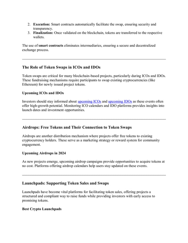 Understanding Token Swaps: A Comprehensive Guide | PDF