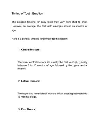 Understanding Tooth Eruption and Shedding in Children - Springdale ...