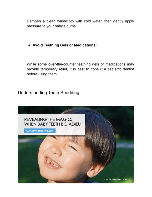 Understanding Tooth Eruption and Shedding in Children - Springdale ...