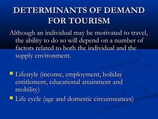 Understanding tourism demand | PPT