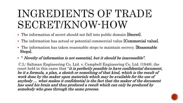 Understanding trade secret protection in india | PPTX