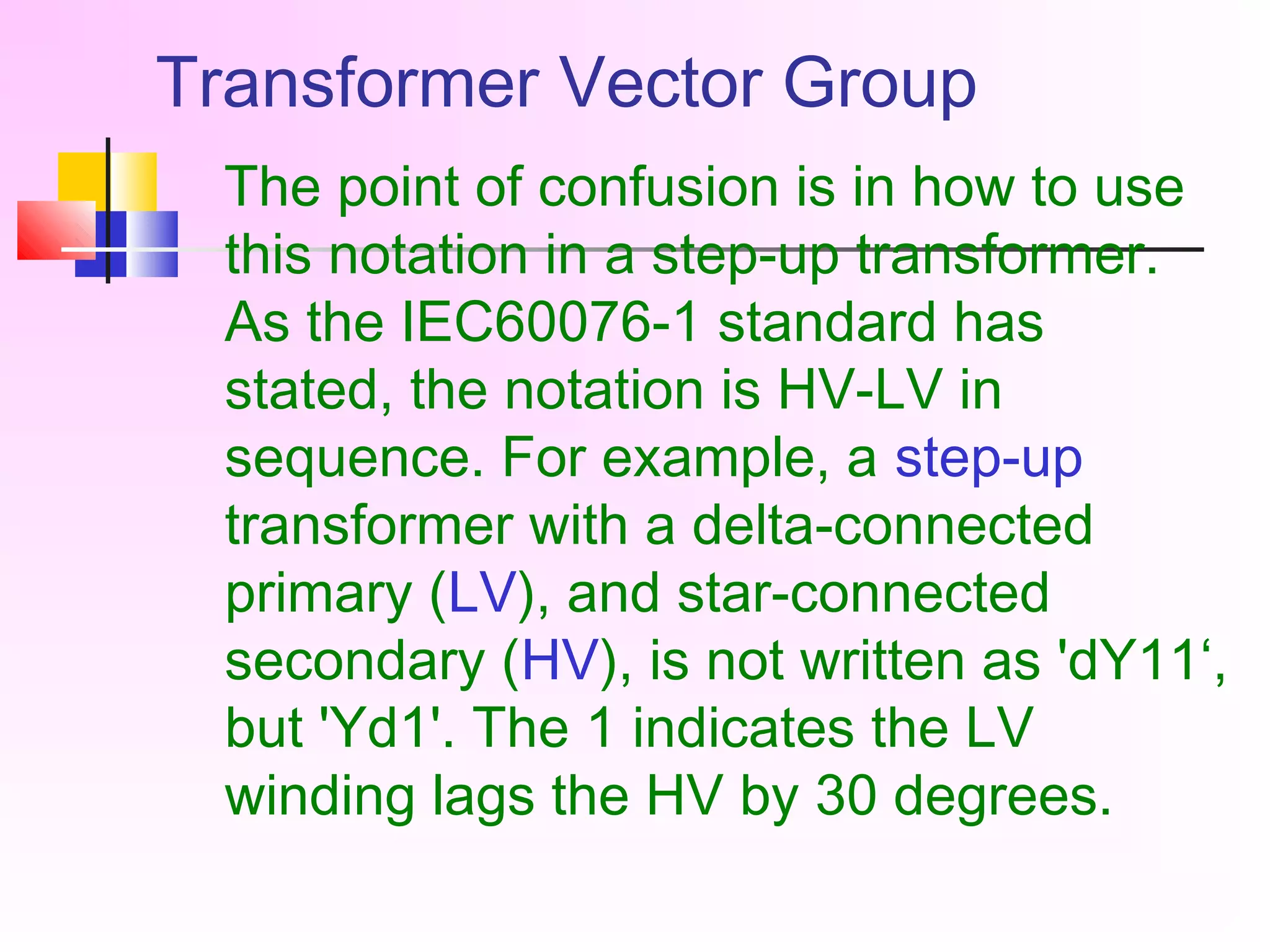 Understanding transformer vector group | PPT