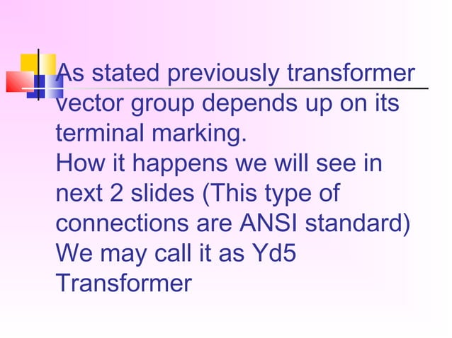 Understanding Transformer Vector Group Ppt
