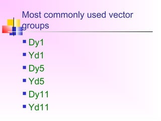 Understanding transformer vector group | PPT