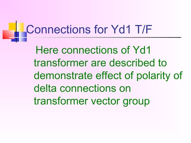 Understanding Transformer Vector Group Ppt