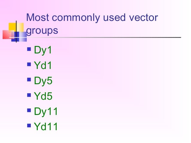 Understanding transformer vector group