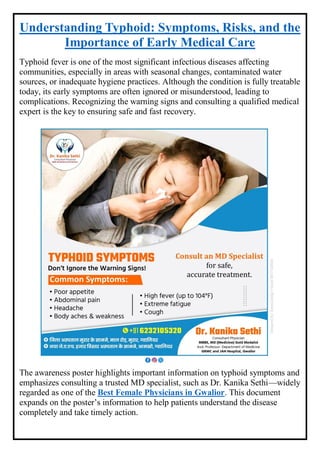 Understanding Typhoid: Symptoms, Risks, and the Importance of Early ...