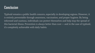 Understanding Typhoid and How to Prevent It in Everyday Life | PDF