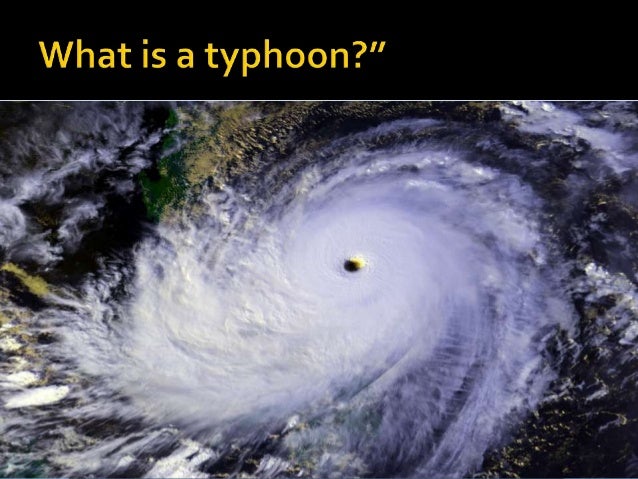 Understanding typhoons